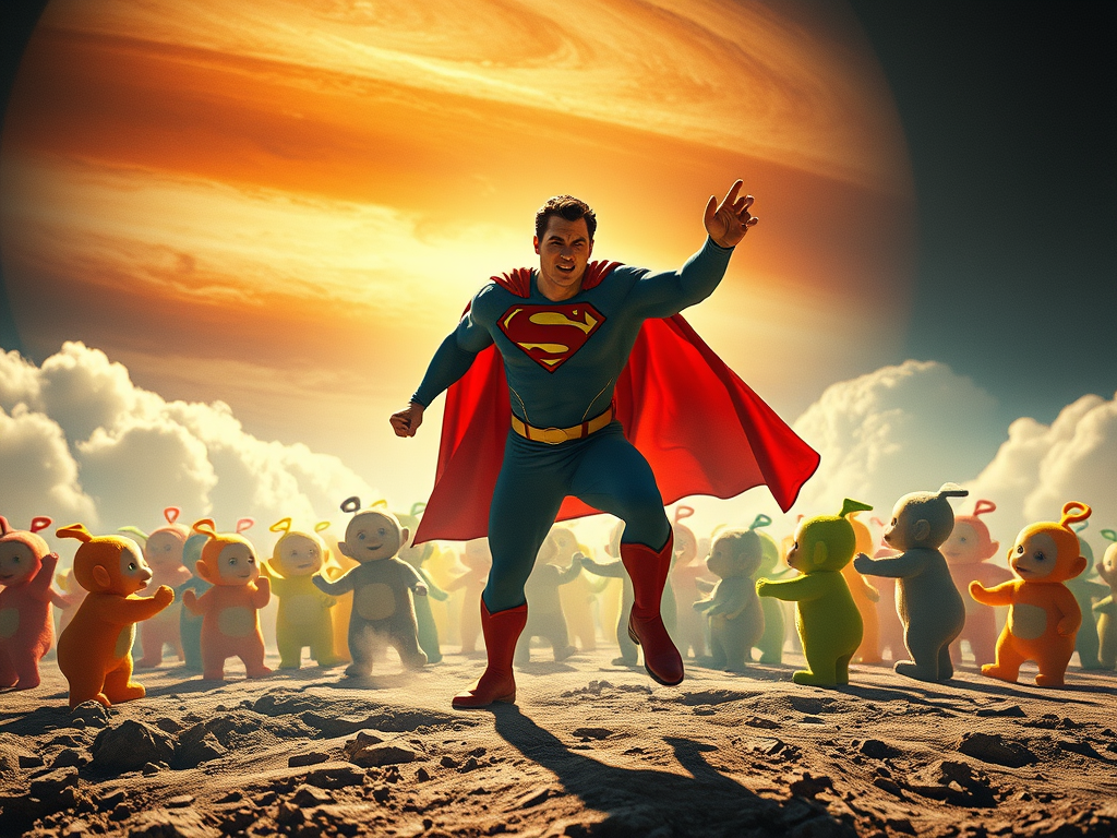 superman-fighting-an-army-of-teletubbies-on-jupiter – Equipped for Mercy